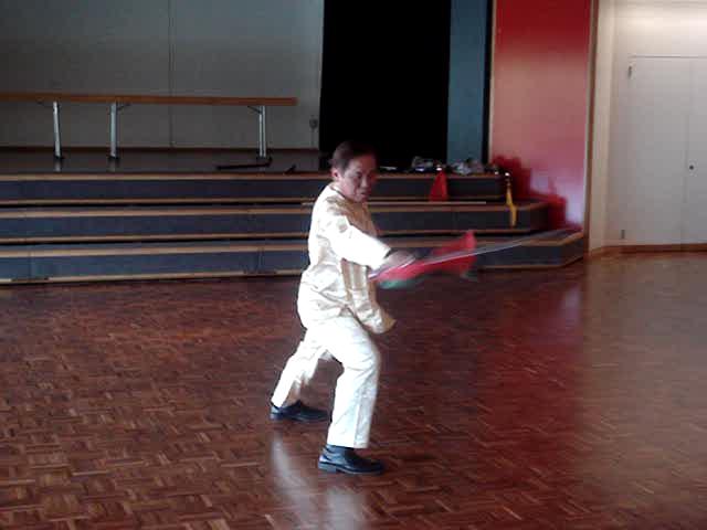 Kungfu Set in Still Picture — Taiji Sabre