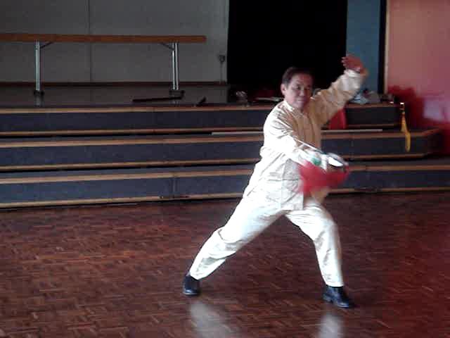 Kungfu Set in Still Picture — Taiji Sabre
