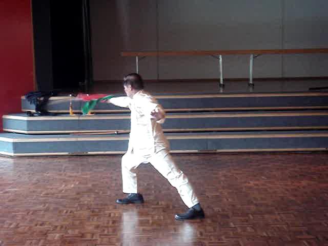 Kungfu Set in Still Picture — Taiji Sabre