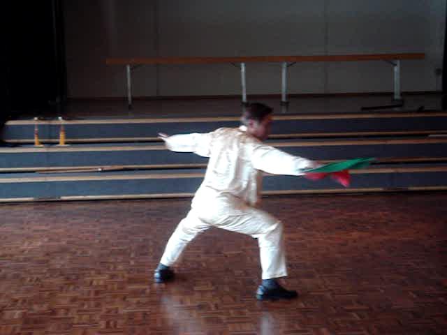 Kungfu Set in Still Picture — Taiji Sabre