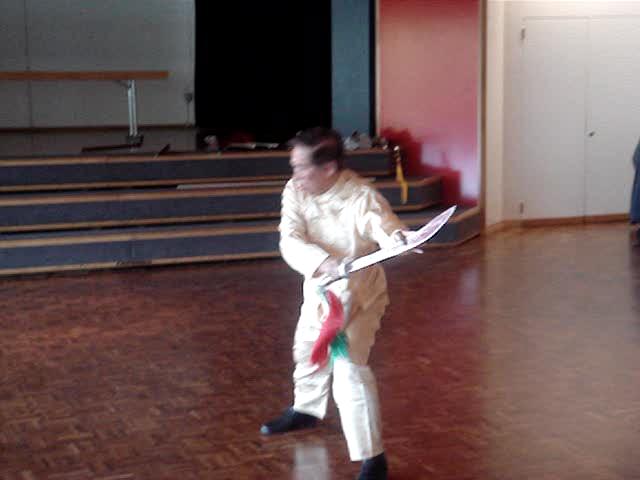 Kungfu Set in Still Picture — Taiji Sabre