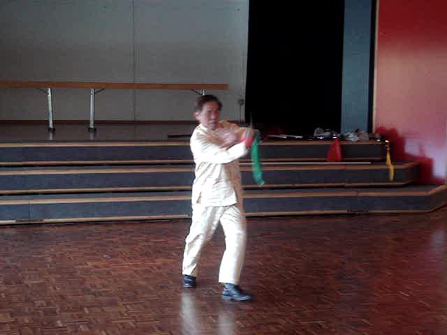 Kungfu Set in Still Picture — Taiji Sabre